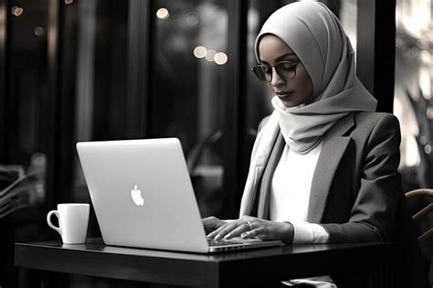 Premium Photo Adult Sitting And Working On A Laptop Computer