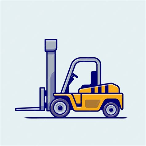 트랙터 차량 만화 건물 교통 절연 무료 벡터