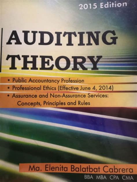 Auditing And Assurance Principles Auditing Theory By Cabrera