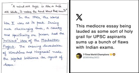 UPSC Topper S Essay Is Going Viral For All The Wrong Reasons People Are Calling It Worthless