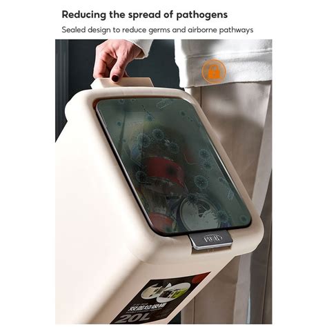 Jual Tempat Sampah Injak Tertutup 8l 10l 15l 20l Tong Sampah Plastik Kotak Sampah Trash Bin