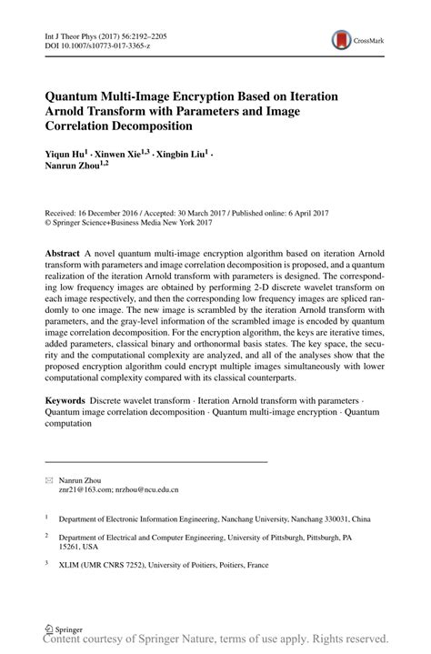 quantum multi image encryption based on iteration arnold transform with