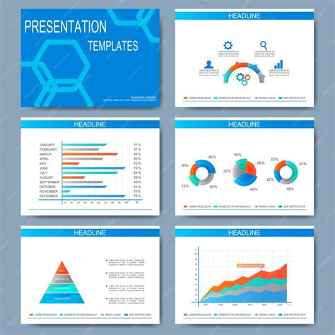 Premium Vector Set Of Templates For Presentation Slides Modern