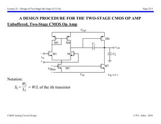 DESIGN OF TWO STAGE OP AMPS Pdf