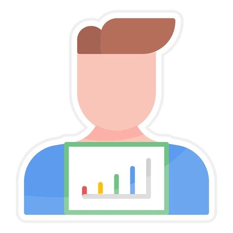 Premium Vector Research Analyst Male Flat Illustration