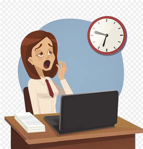 卡通的熬夜的女性png图片素材下载图片编号qeggppex 免抠素材网