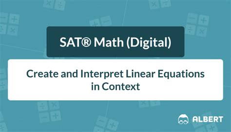 How To Write A Linear Equation Create And Interpret Albert Resources