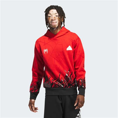 Adidas Future Icons Spider Man Advanced Hoodie Red Free Shipping