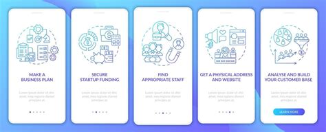 Startup Launch Steps Gradient Onboarding Mobile App Page Screen 3377787 Vector Art At Vecteezy