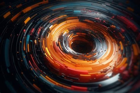Premium Photo Abstract Visualization Of A Circular And Generative Ai