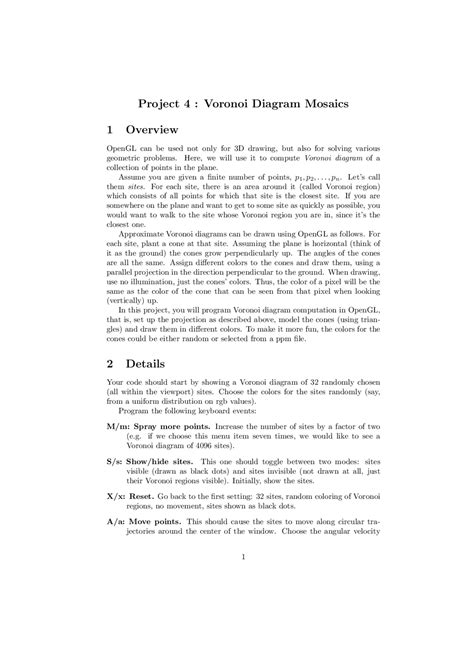 Project 4 Voronoi Diagram Mosaics Cs 3451 Docsity