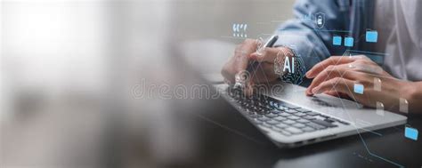 Ai Business Management Professional Using Digital Technology For Data Analysis Network