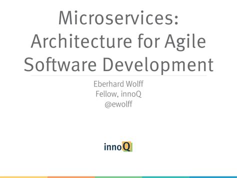 Microservices Architecture To Support Agile Ppt