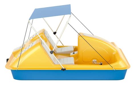 Premium Psd Pedal Boat Paddle Boat Or Pedal With Canopy Side View 3d Rendering Isolated On
