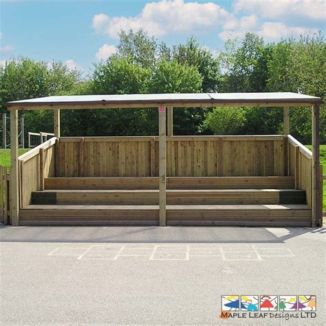 Covered Tiered Seating By Maple Leaf Designs The One Stop Playground