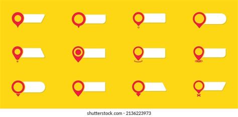 Map Pointers Icon Set Location Icons Stock Vector Royalty Free 2136223973 Shutterstock