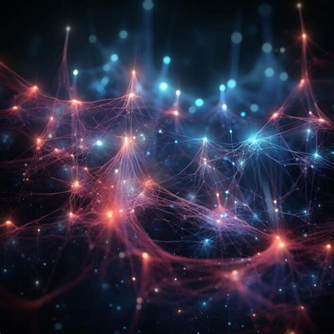 Premium Photo Digital Network Connections Blue Dots Art Illustration Image Ai Generated Art