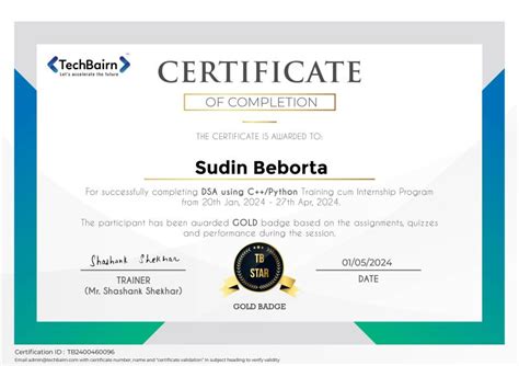 Techbairn On Linkedin Techbairn Dsa Goldbadge Skilldevelopment Futureprojects
