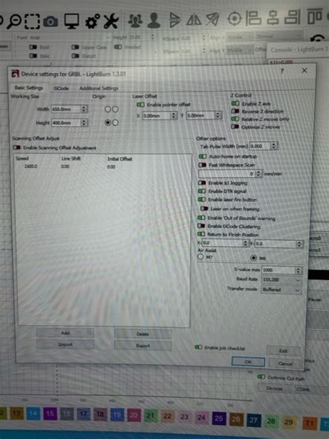I Can Not Get My Laser To Fire During The Burn Or Cut Process Grbl Lightburn Software Forum