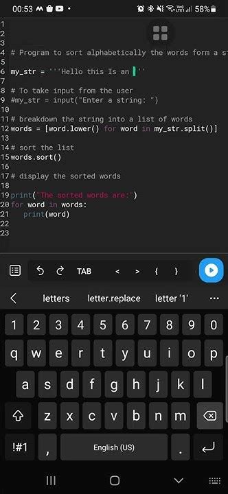 Python Program To Sort Words In Alphabetical Order Youtube