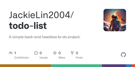 Github Jackielin Todo List A Simple Back End Headless To Do Project