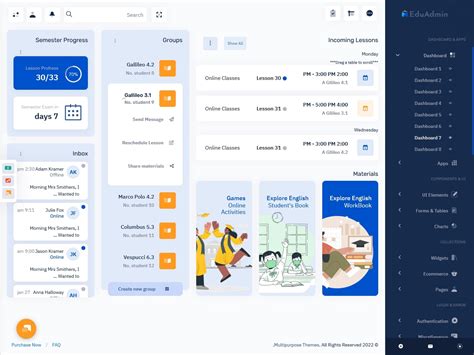 LMS Dashboard Education Admin Template Bootstrap UI Kit Eduadmin