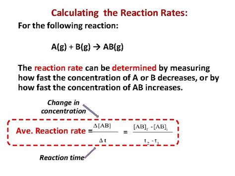 Calculating The Reaction Rates For The Following Reaction