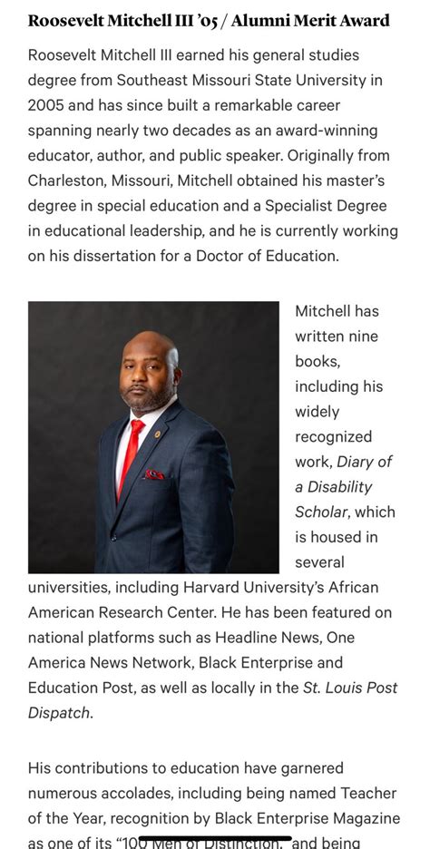 Southeast Missouri State University Is Awarding Me With The Alumni