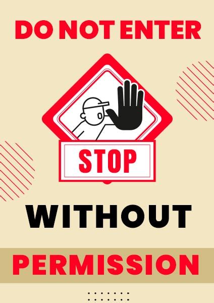 Do Not Enter Without Permission Poster
