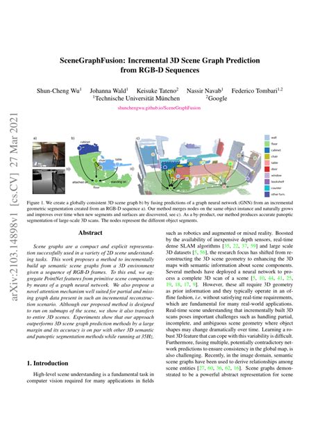 Pdf Scenegraphfusion Incremental 3d Scene Graph Prediction From Rgb