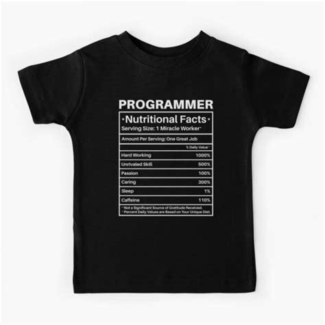Programmer Nutritional Facts Label Programming Funny Computer