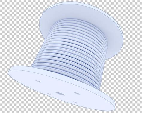 투명 배경 3d 렌더링 그림에 케이블 롤 프리미엄 Psd 파일