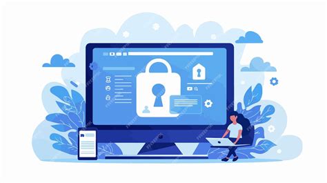 Desktop Computer Password Secure Access Concept Premium Ai Generated Vector