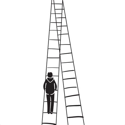 Man Climbing Ladder Clipart