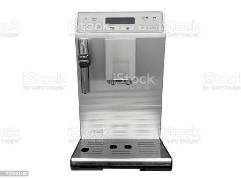 흰색 배경에 고립 된 현대 전기 커피 머신 격리 된 스테인레스 스틸 커피 머신 0명에 대한 스톡 사진 및 기타 이미지 0명 가정용 장비 가정의 방 Istock