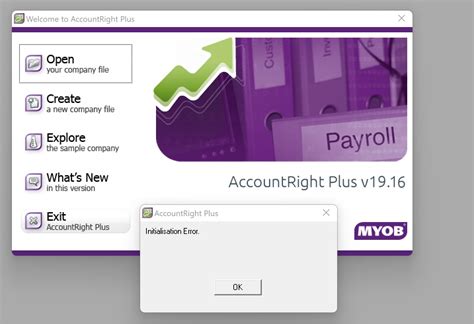 Initialisaton Error Myob Community