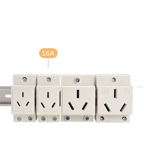￡ac30 Three Hole Modular Air Conditioner Plug Socket 10a 16a 25a 32a Rail Type Power Socket 220v