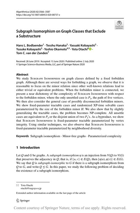 Subgraph Isomorphism On Graph Classes That Exclude A Substructure Request Pdf