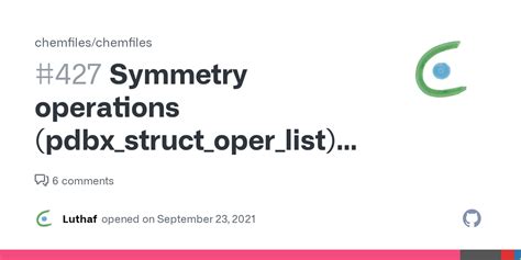 Symmetry Operations Pdbx Struct Oper List In MmCIF Issue 427