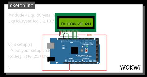Bài 7 Lập trình hiển thị LCD 16x2 4bit Wokwi ESP32 STM32 Arduino
