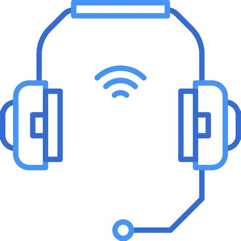 Wireless Earphone Technology Icon With Blue Duotone Style Computing