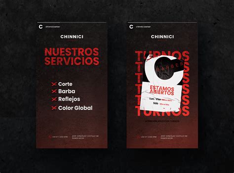Chinnici Barber Visual Identity Social Media 7 Images Behance