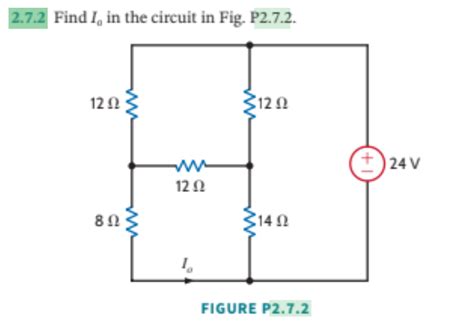 Solved 72 Find I0 In The Circuit In Fig P272 Figure