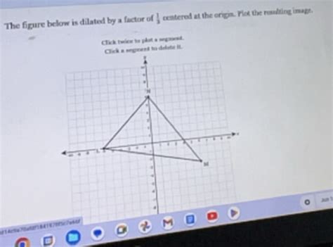 Solved The Figure Below Is Dilated By A Factor Of 1 3 Centered At The Origin Plot The Resultin