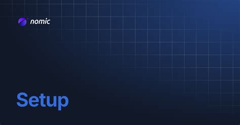 Setup Nomic Docs