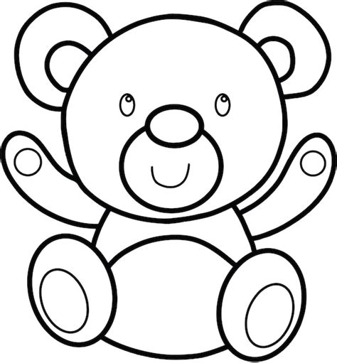 귀여운 곰 색칠하기 책 프리미엄 벡터