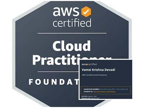 Earned Aws Cloud Practitioner Certification Devadi Vamsi Krishna Posted On The Topic Linkedin