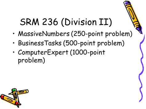 Solutions To TopCoder SRM 236 Programming Puzzles And Competitions CIS