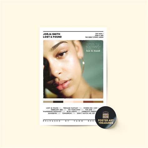 Jorja Smith Lost And Found Album Cover Poster Room Decor Wall Art