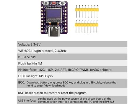 esp32 c3 0 42 oled fejlesztőpanel wi fi4 bt5 esp32c3 lvgl 0 42 oled tavir webshop